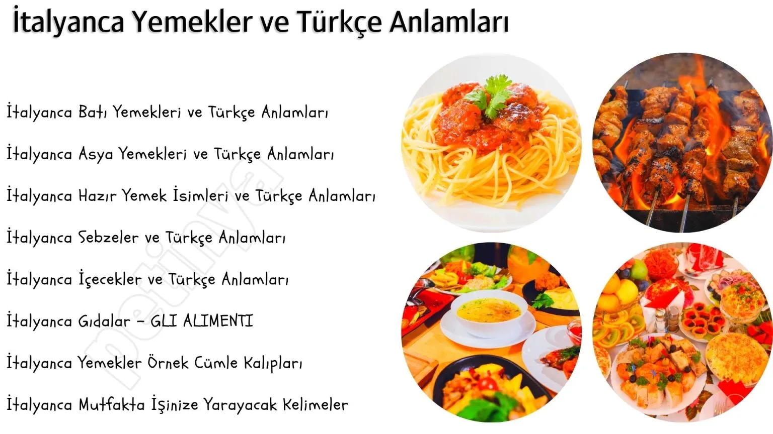 İtalyanca Yemekler - alamanca.com.tr BLOG